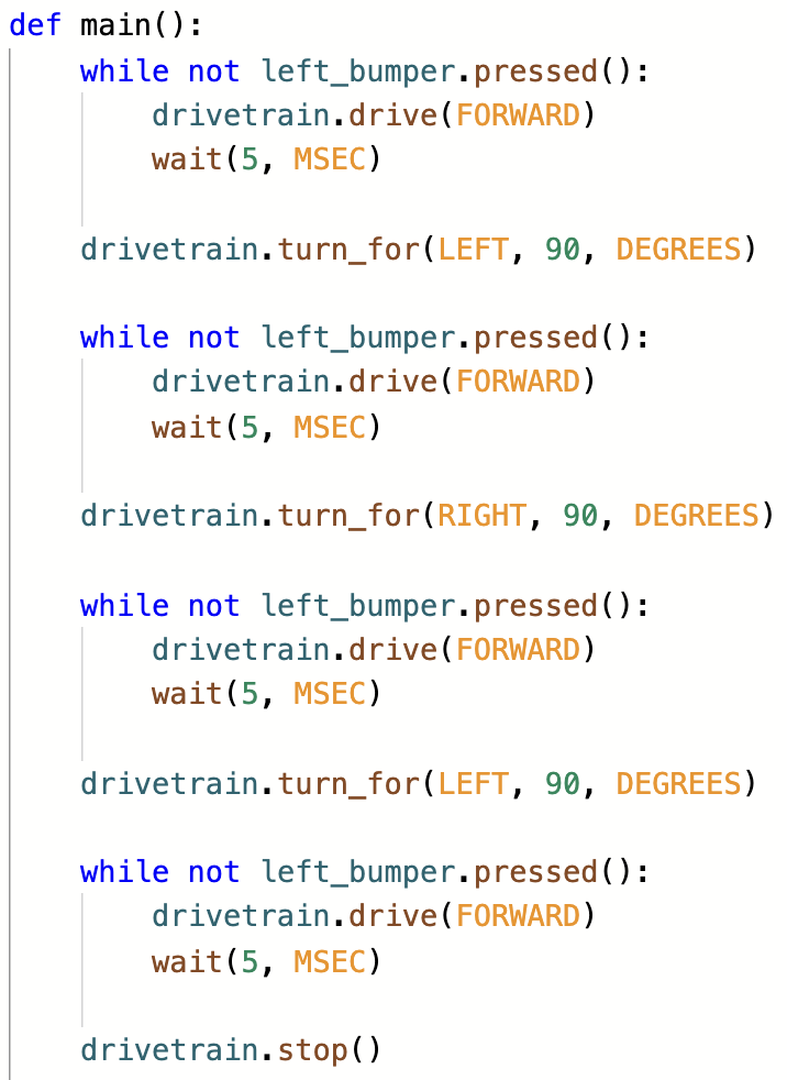 Vex Cs Unit 4 Navigating A Maze Lesson 3 Adding Drivetrain Commands To Solve The Wall Maze